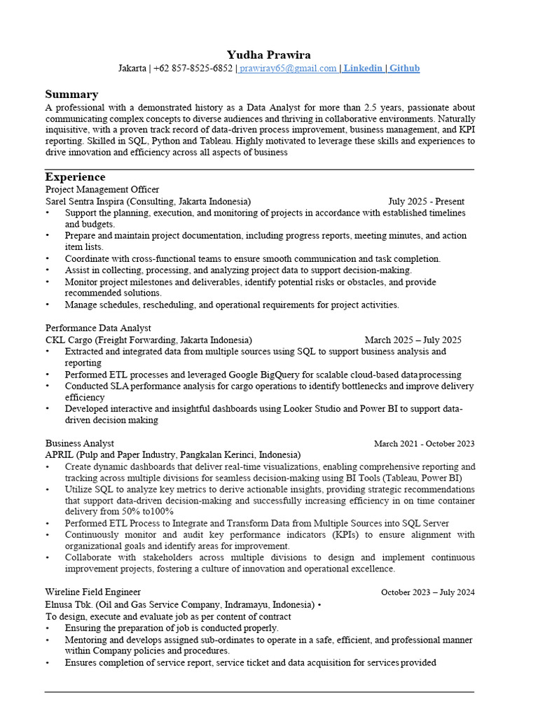 Data Analyst Portfolio Overview | PDF | Performance Indicator ...