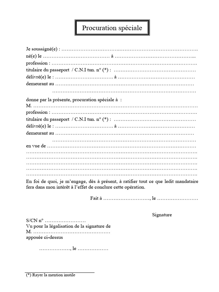 Procuration S | PDF