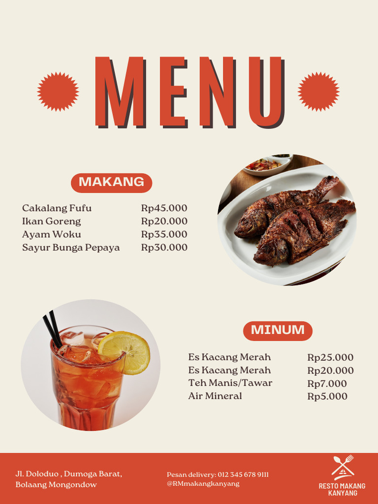 Menu Resto Makang Kanyang | PDF