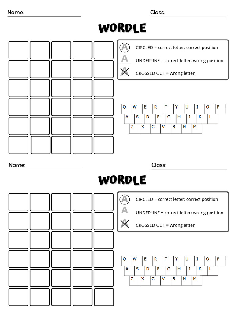 Wordle Template | PDF