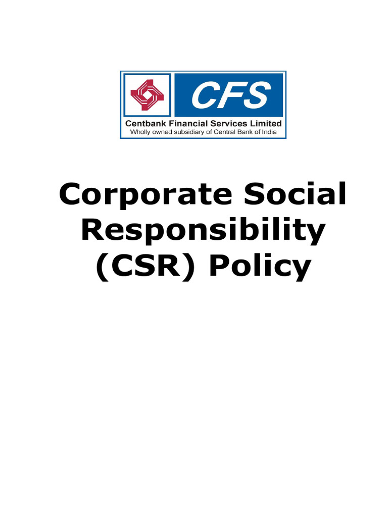 Corporate Social Responsibility Policy Guide | PDF | Corporate Social ...