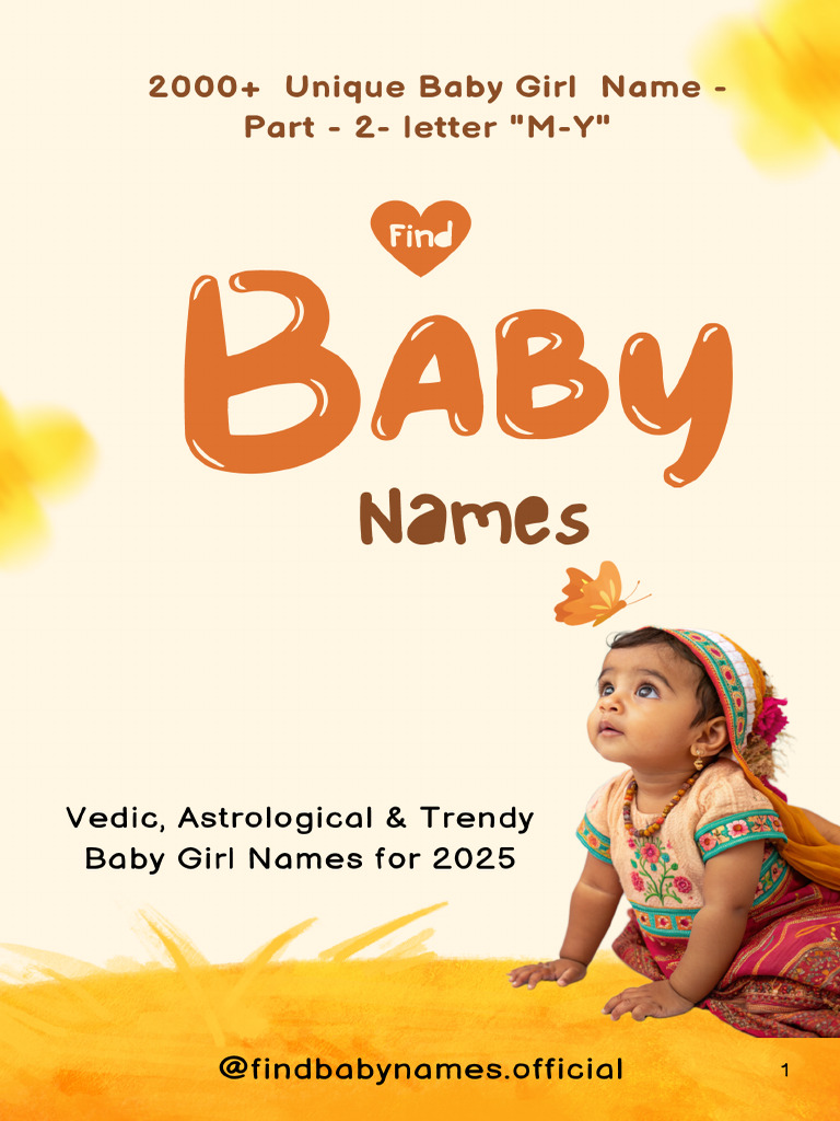 2000+ Unique Baby Girl Name - Part - 2 - Letter M-Y | PDF