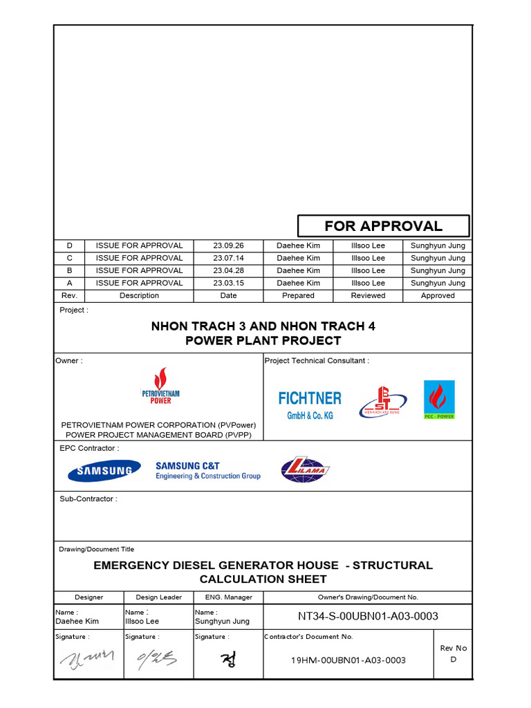 Nt34-S-00ubn01-A03-0003 - RD - Emergency Diesel Generator House - Structural Calculation Sheet ...