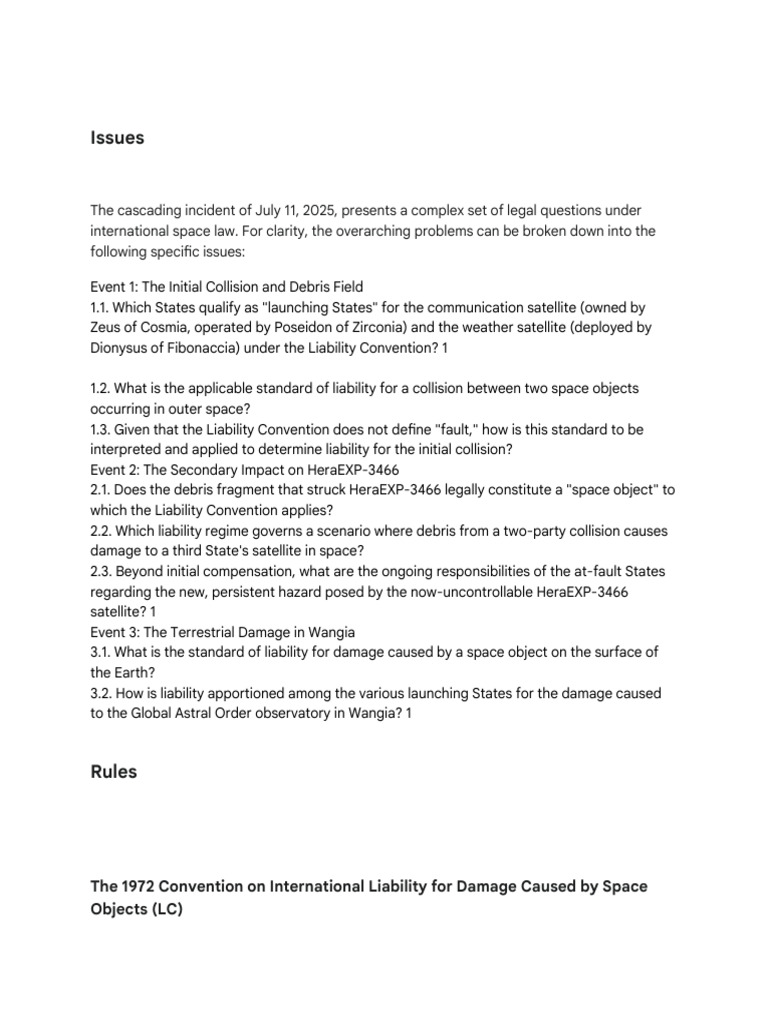 Liability and Responsibility in The Cosmos - An Analysis of The ISLACC ...