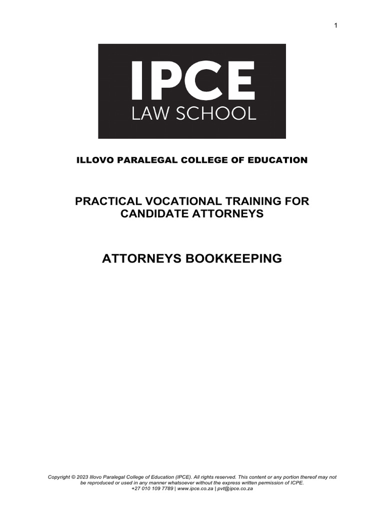 Legal Bookkeeping Training Guide | PDF | Debits And Credits | Business ...