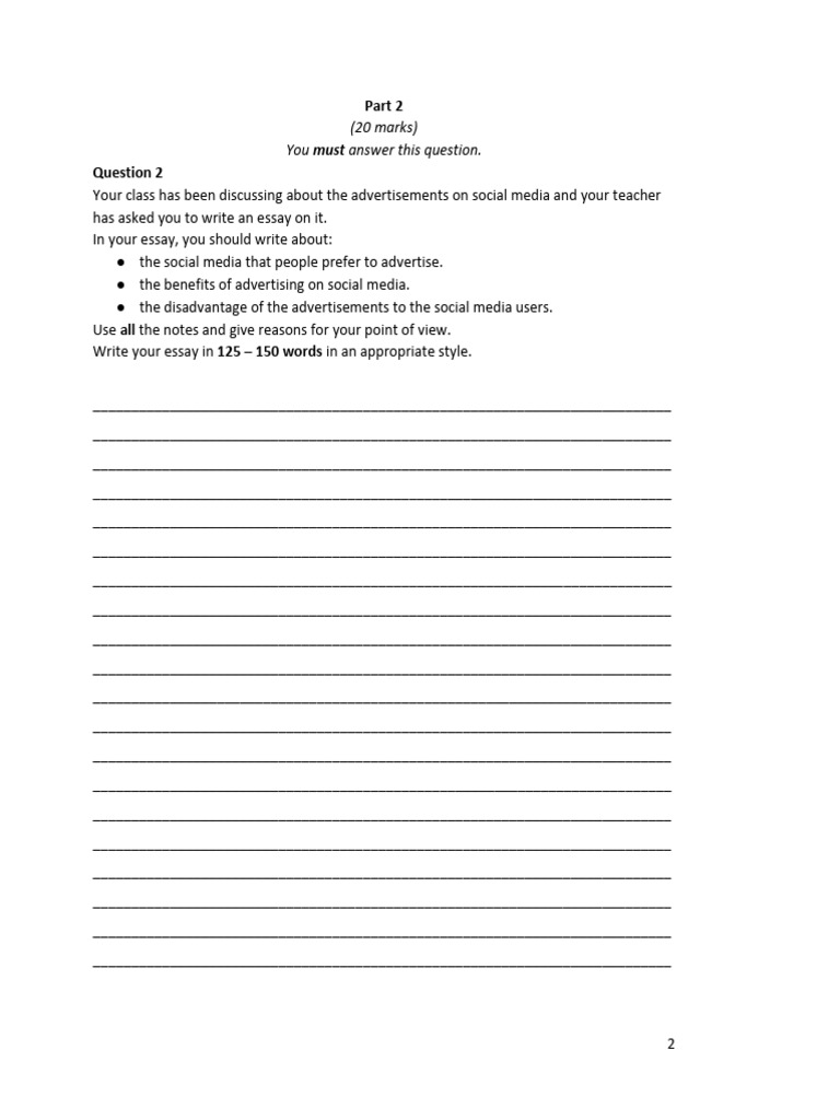 SPM 2024 English Paper 2 Guidelines | PDF