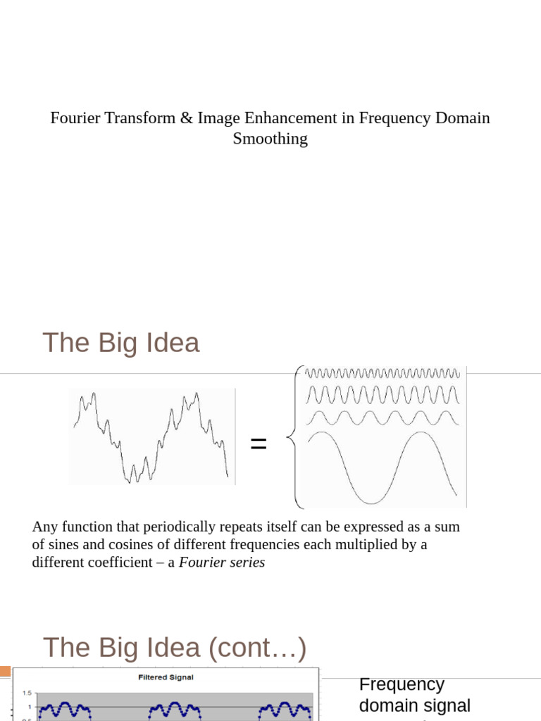 Fourier Transform for Image Filtering | PDF | Low Pass Filter ...