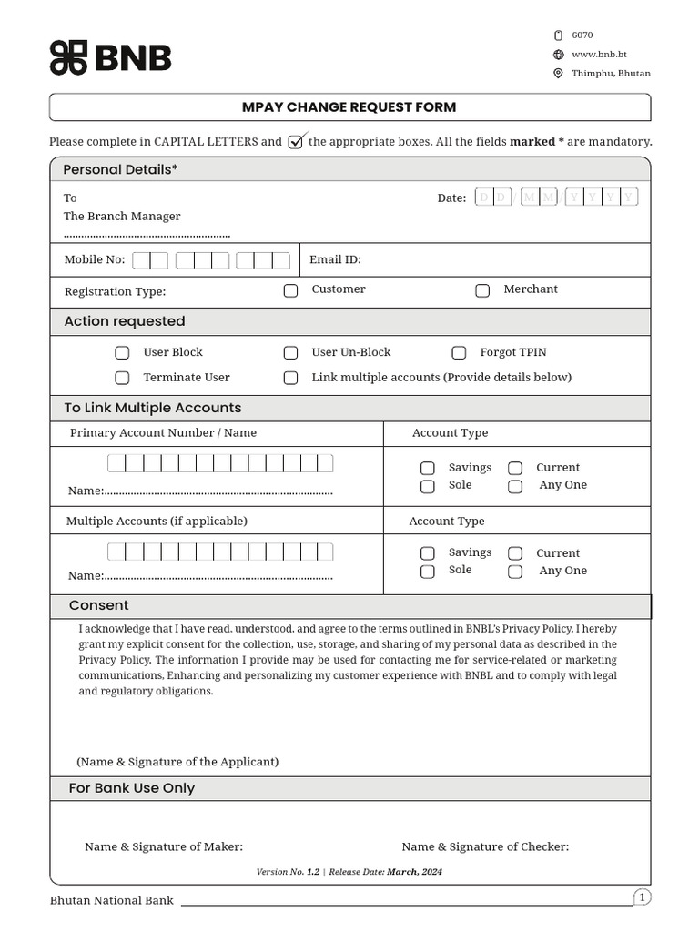 MPAY Change Request Form | PDF | Http Cookie | Privacy
