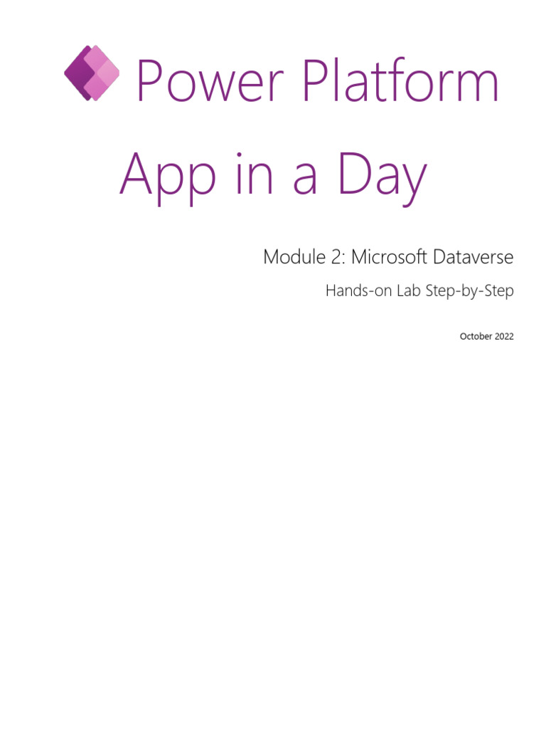 02-Microsoft Dataverse Lab Manual | PDF | Table (Database) | Databases