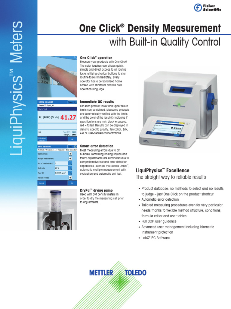 DM40 Digital Density Meter Overview | PDF
