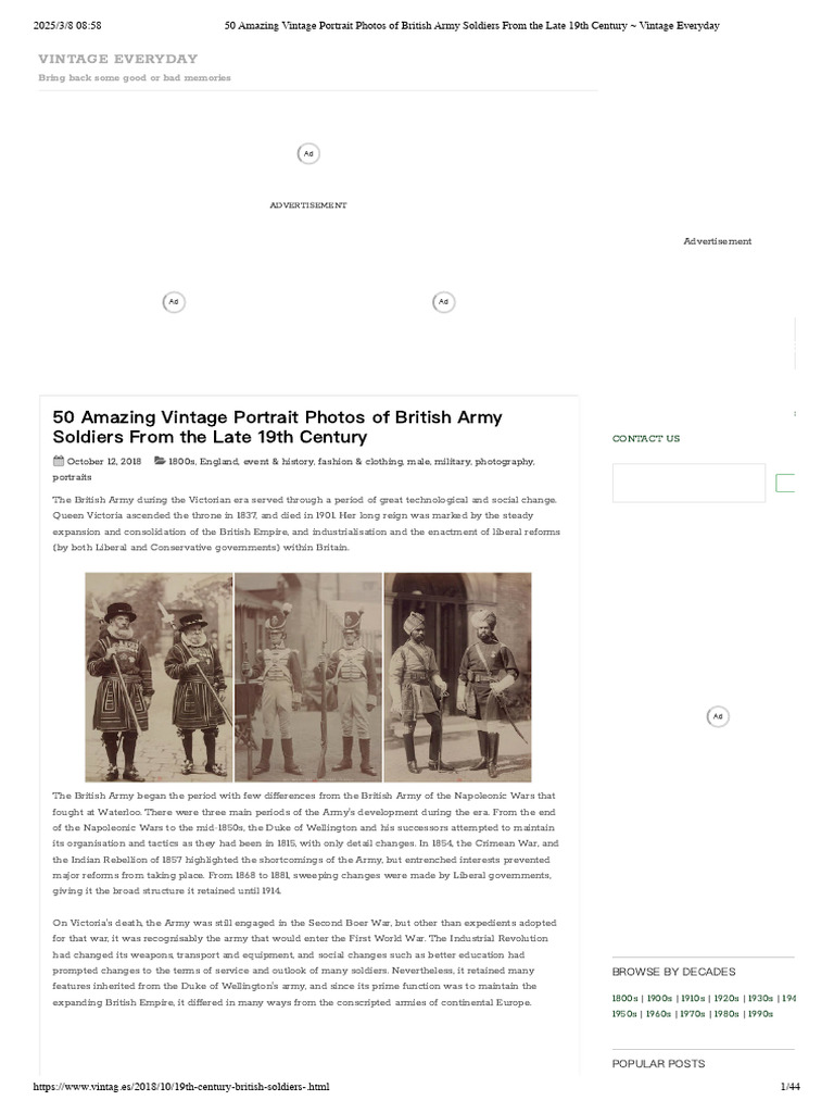 50 Amazing Vintage Portrait Photos of British Army Soldiers From The ...