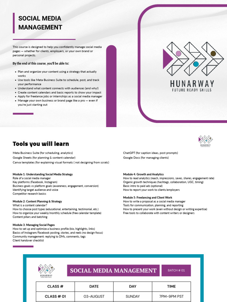 Social Media Management Course Outline | PDF | Social Media | Popular ...