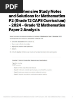 Grade 12 Mathematics P1 Study Notes | PDF