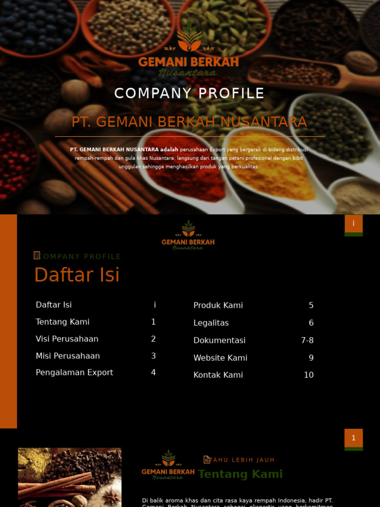 IND Company Profile - Gemani Berkah Nusantara | PDF