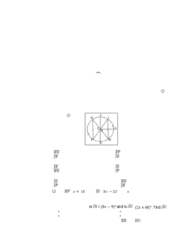 Circle Geometry Multiple Choice Test | PDF | Circle | Angle