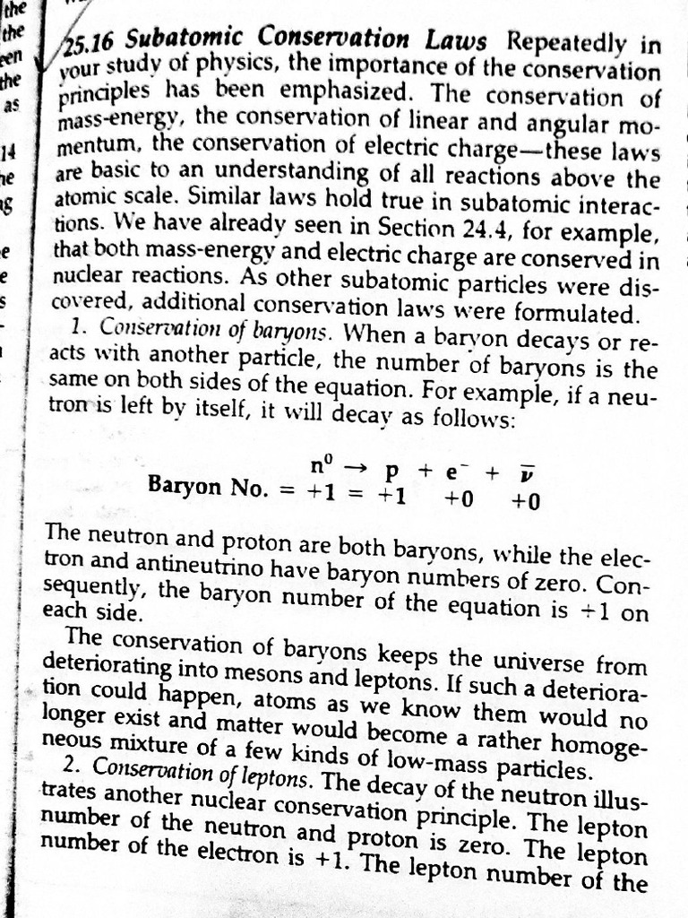 Conservation Laws Particle Physics 18-Apr-2025 09-05-04 | PDF