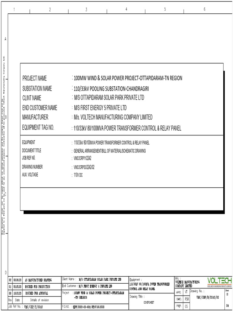 110kv Transformer CRP | PDF | Transformer | Relay