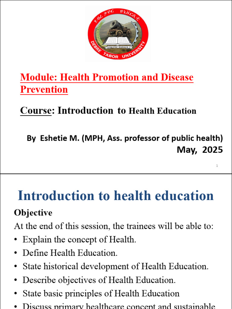 Introduction to Health Education Module | PDF | Sustainability | Health ...