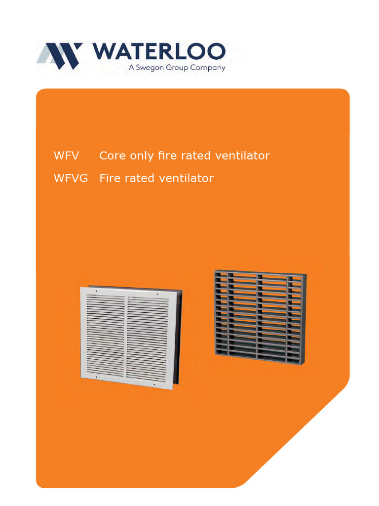 Waterloo WFV Fire Rated Air Transfer Grilles - 6b435703 | PDF ...