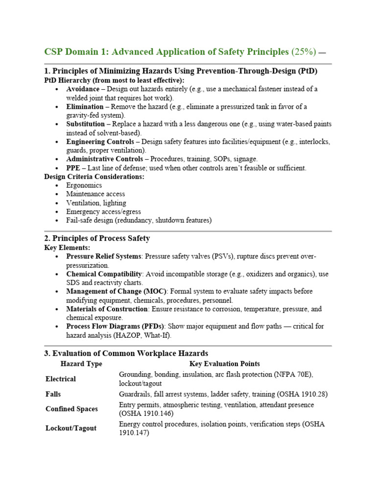 CSP 11 Blueprint: Safety Principles Guide | PDF | Dangerous Goods | Risk