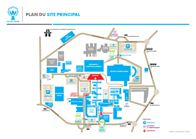 Plan du CHU de Reims 2024 | PDF | Hôpital | Soins de santé