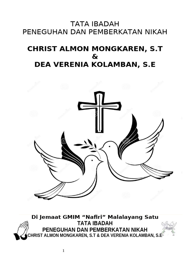 Ibadah Pemberkatan Nikah Christ & DEA | PDF