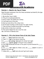 Tenses Worksheet Class 10 CBSE | PDF
