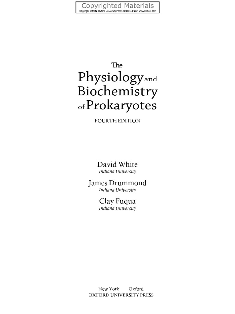 Prokaryotic Physiology & Biochemistry 4th Ed. | PDF | Metabolism ...