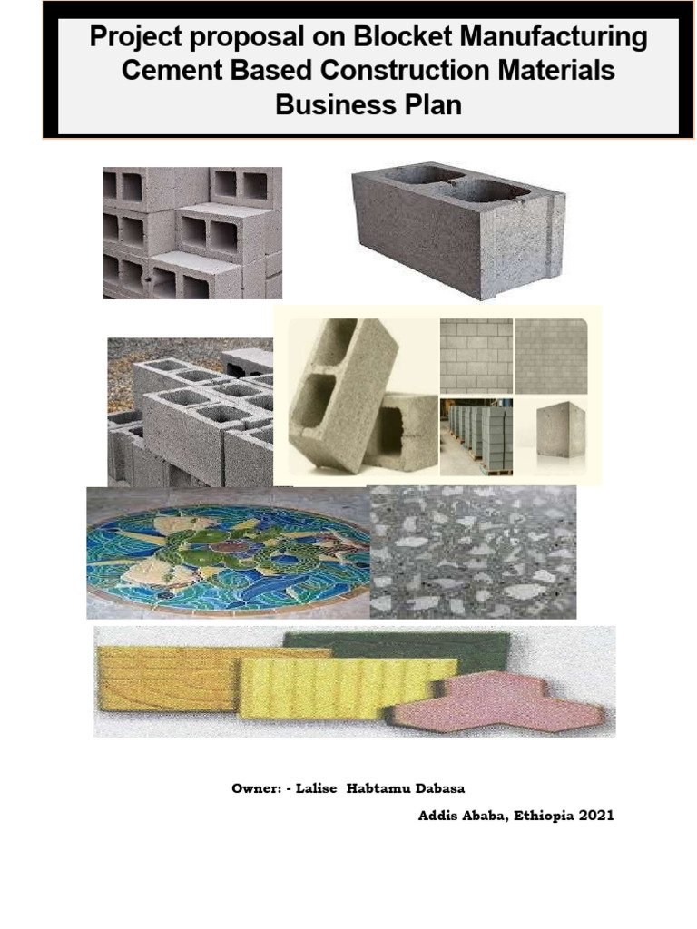 Business Plan for Blocket Production in Ethiopia | PDF | Concrete ...