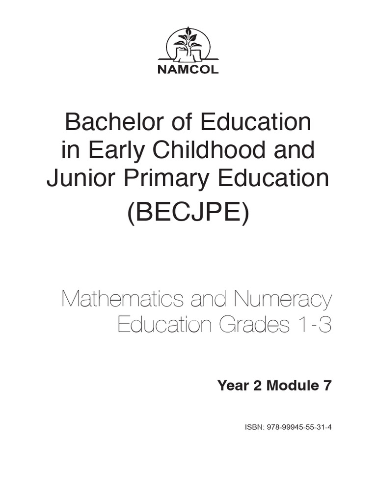 Mathematics and Numeracy Education For Grades 1-3 | PDF ...