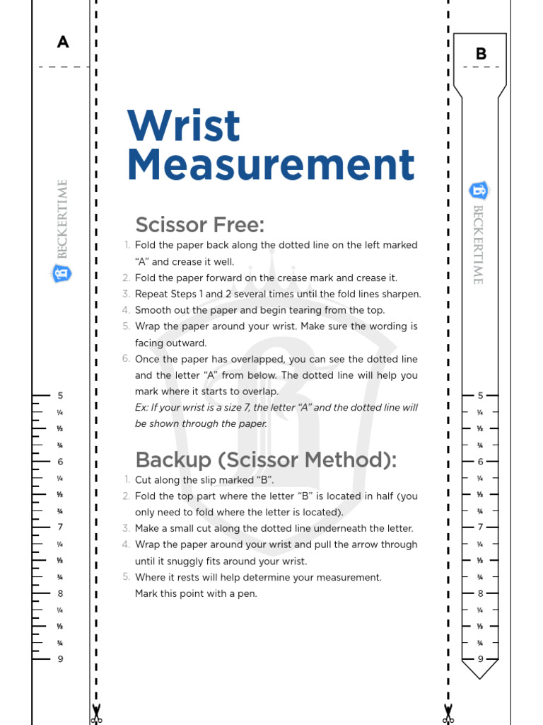 How to Measure Wrist Size Accurately | PDF