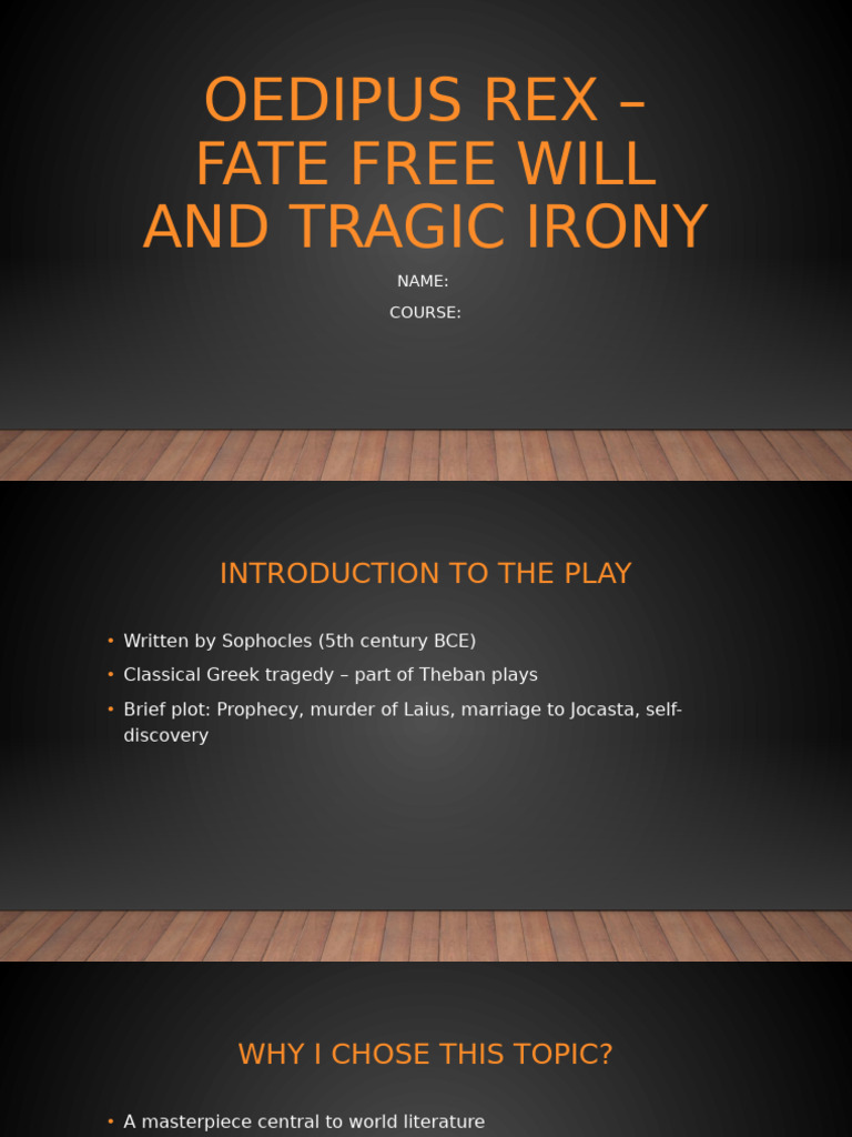 Oedipus Rex Presentation | PDF