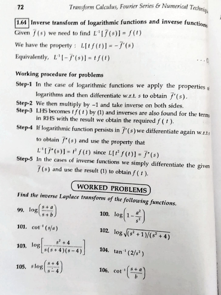 Inverse Laplace Transform - Problems | PDF | Laplace Transform | Function (Mathematics)