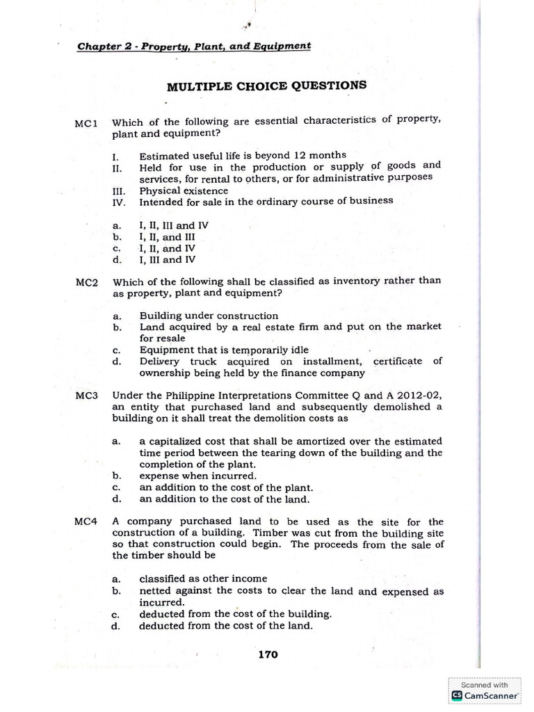 Property, Plant and Equipment Assignment | PDF
