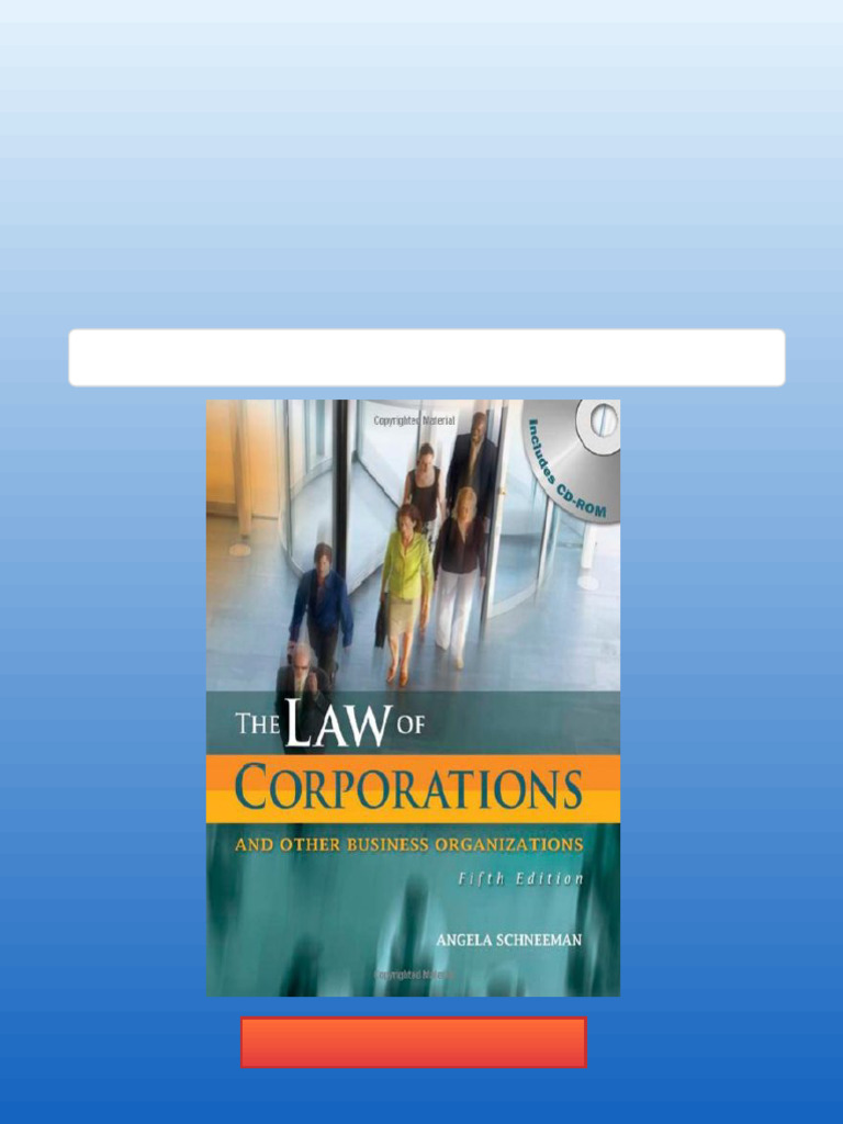 Law of Corporations and Other Business Organizations 5th Edition Angela ...