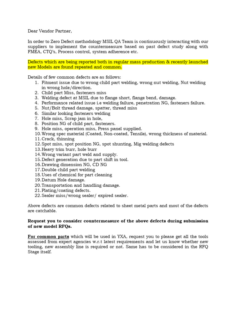 Common Defects in Sheet Metal Parts | PDF