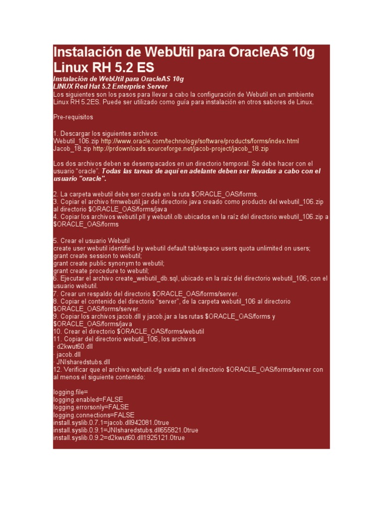 Instalacion Webutil | PDF | Archivo de computadora | Directorio ...