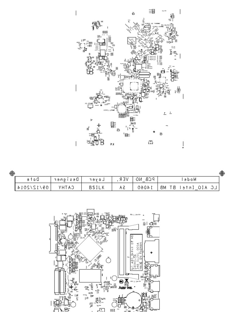 Acer Z1-611 All-In-One Wistron Low Cost AIO Intel BT 14060 Rev SA BoardView PDF | PDF