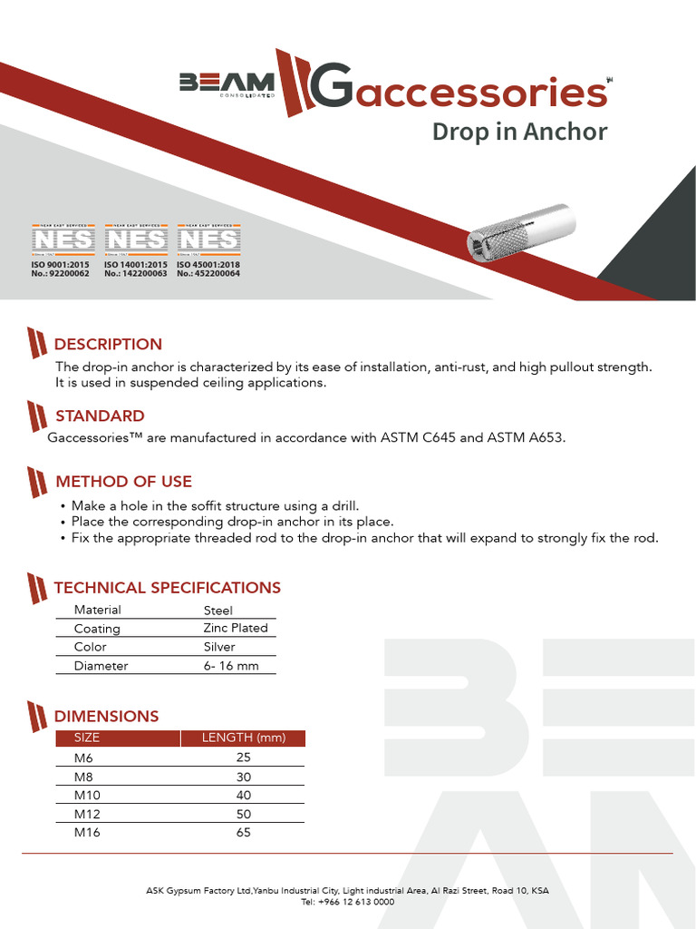 Drop in Anchor | PDF