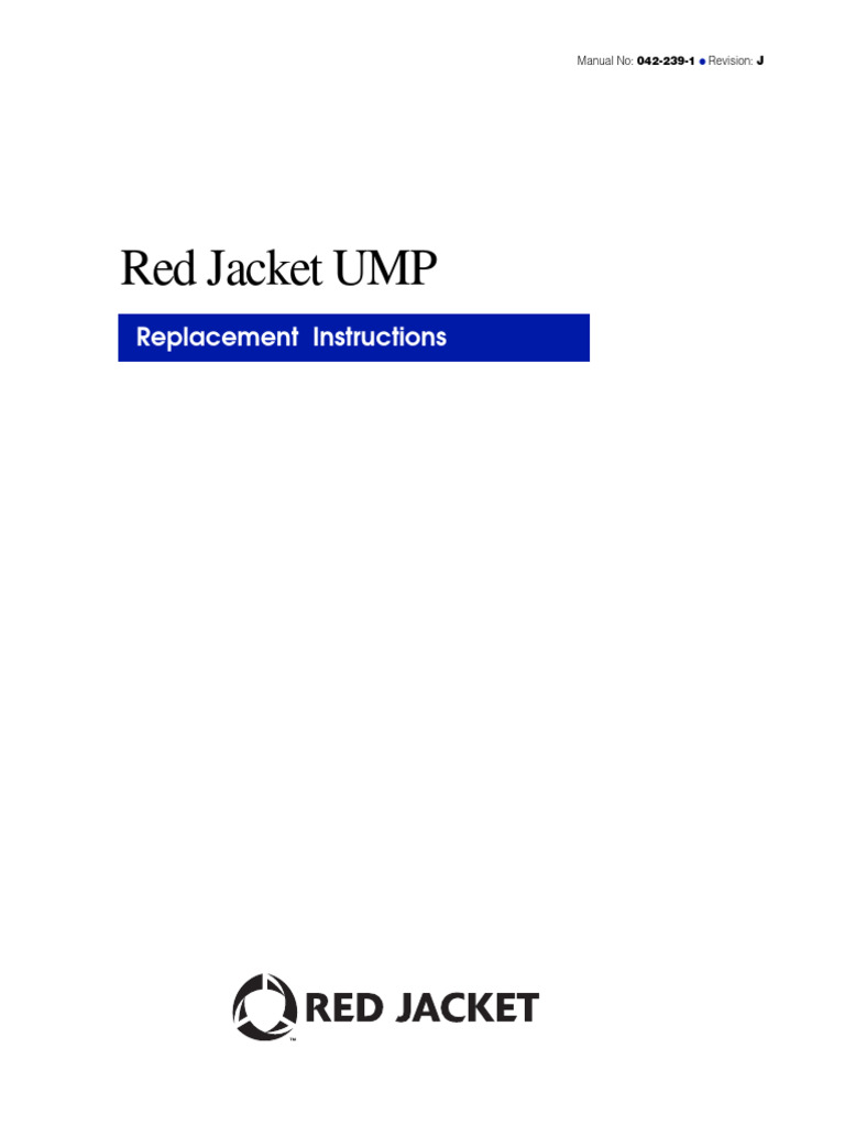 Red Jacket UMP Replacement Guide | PDF | Electrical Connector | Gasoline
