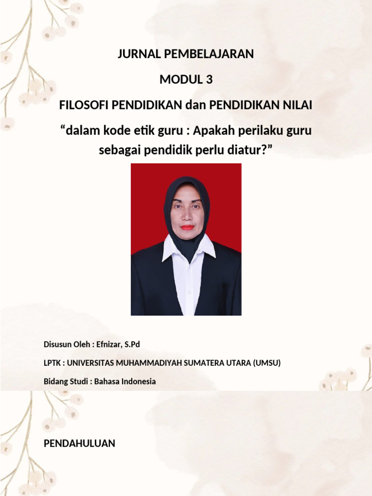Etika dan Filosofi Pendidikan Guru | PDF