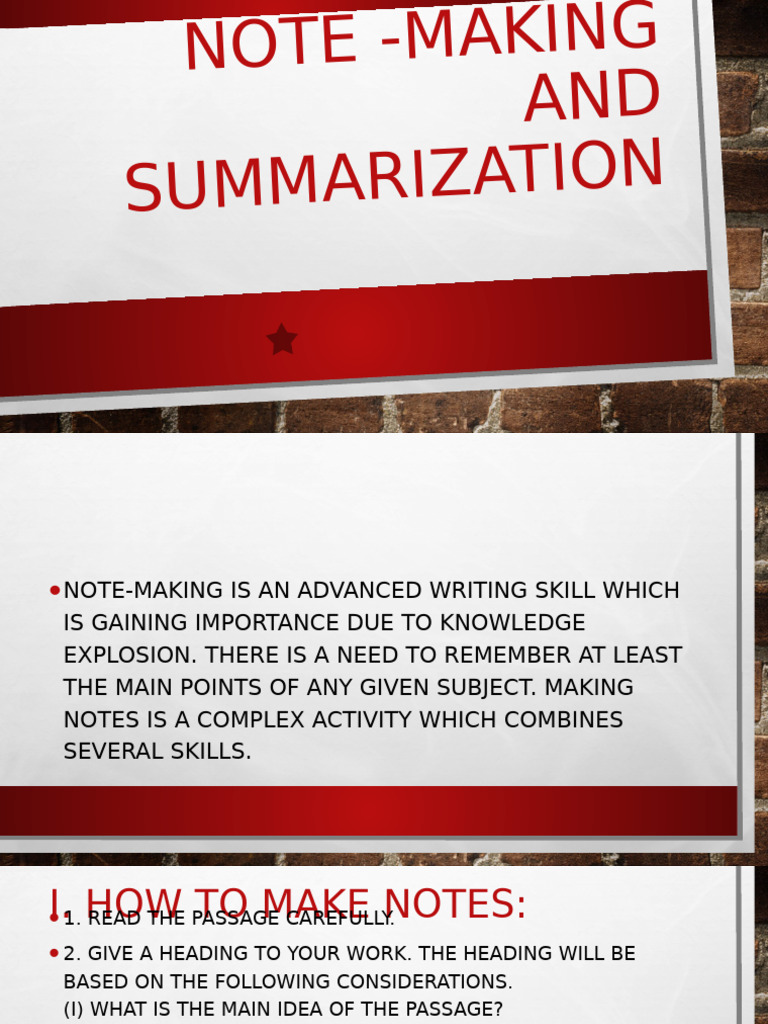 Note - Making and Summarization | PDF | Chess Theory | Chess