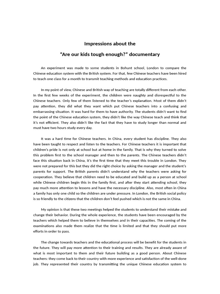 Are Our Kids Tough Enough | PDF | Teachers | Cognition