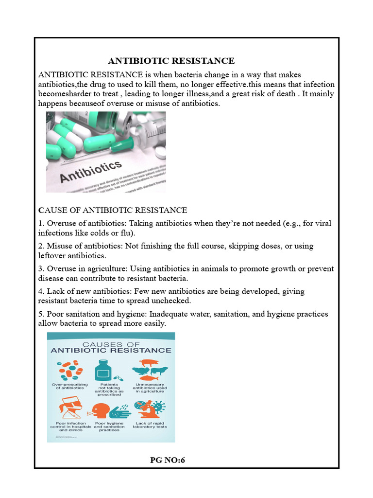 Antibiotic Resistance Causes and Effects | PDF