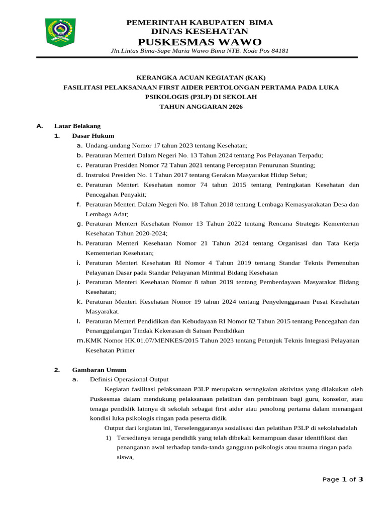 Fasilitasi P3LP di Sekolah 2026 | PDF