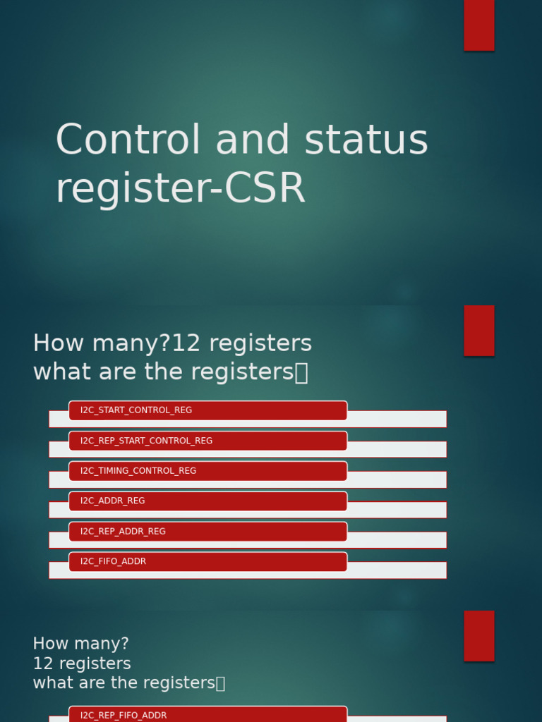 Control and Status Register | PDF | Telecommunications | Physical Layer Protocols