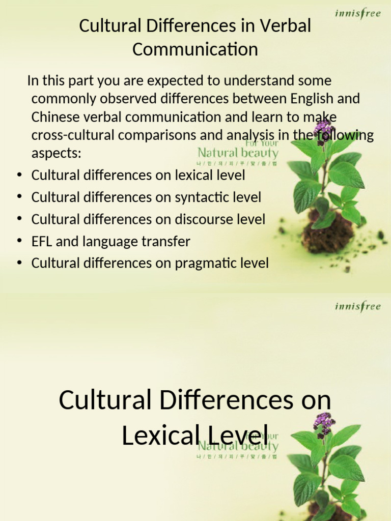 Cultural Variations in Verbal Communication | PDF | Semantics | Cost Of ...