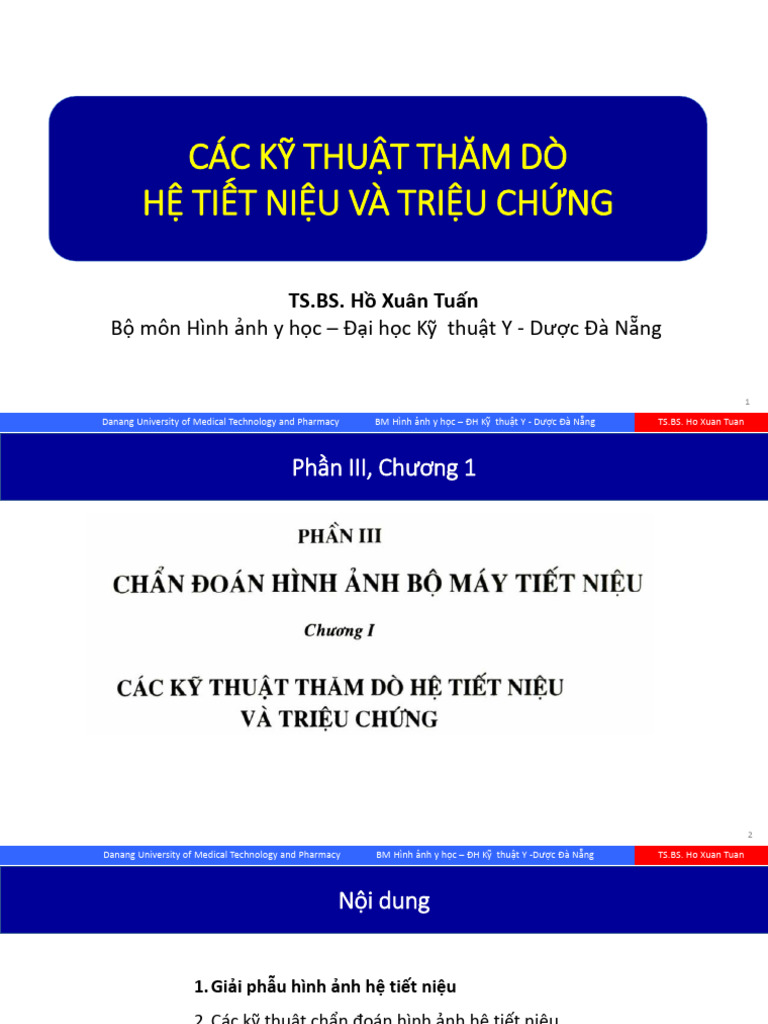 B8 - Các Ky Thuat Tham Do He Tiet Nieu Và Trieu Chung | PDF