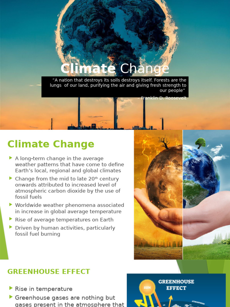 Climate Change - Group 1 | PDF | Climate Change | Greenhouse Gas