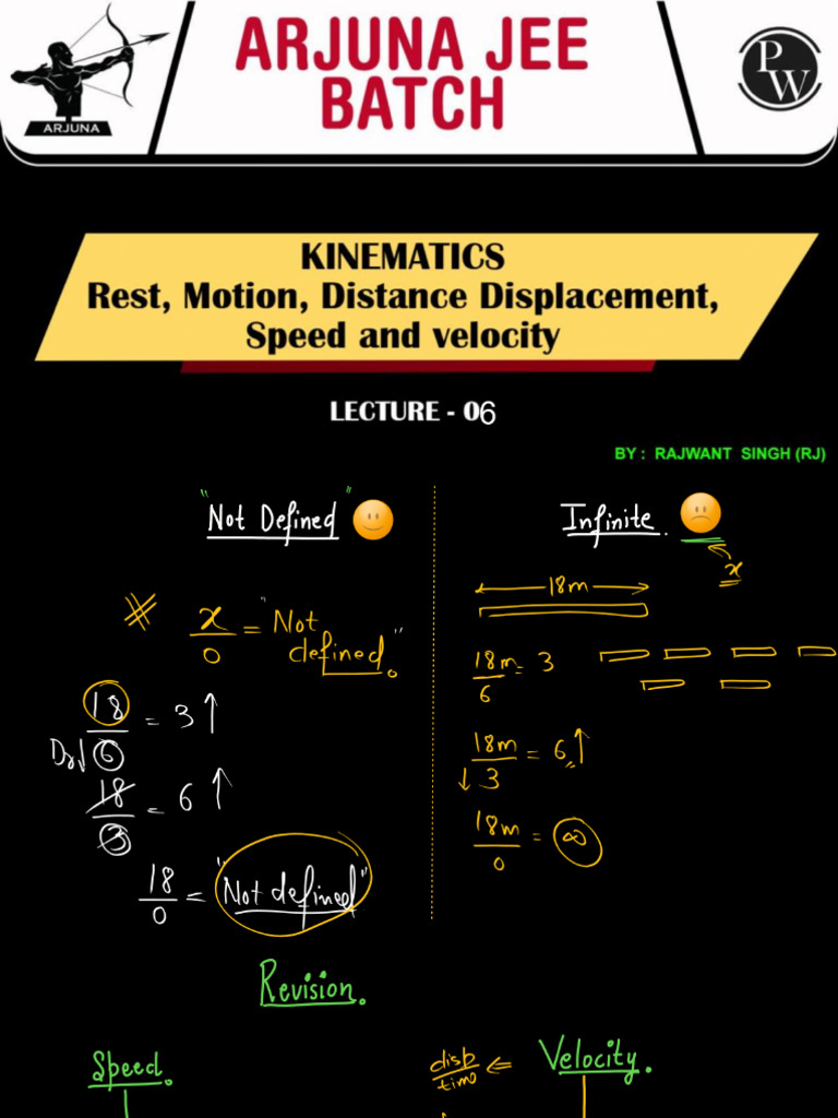 Kinematics 1-D- Lecture 17 | PDF